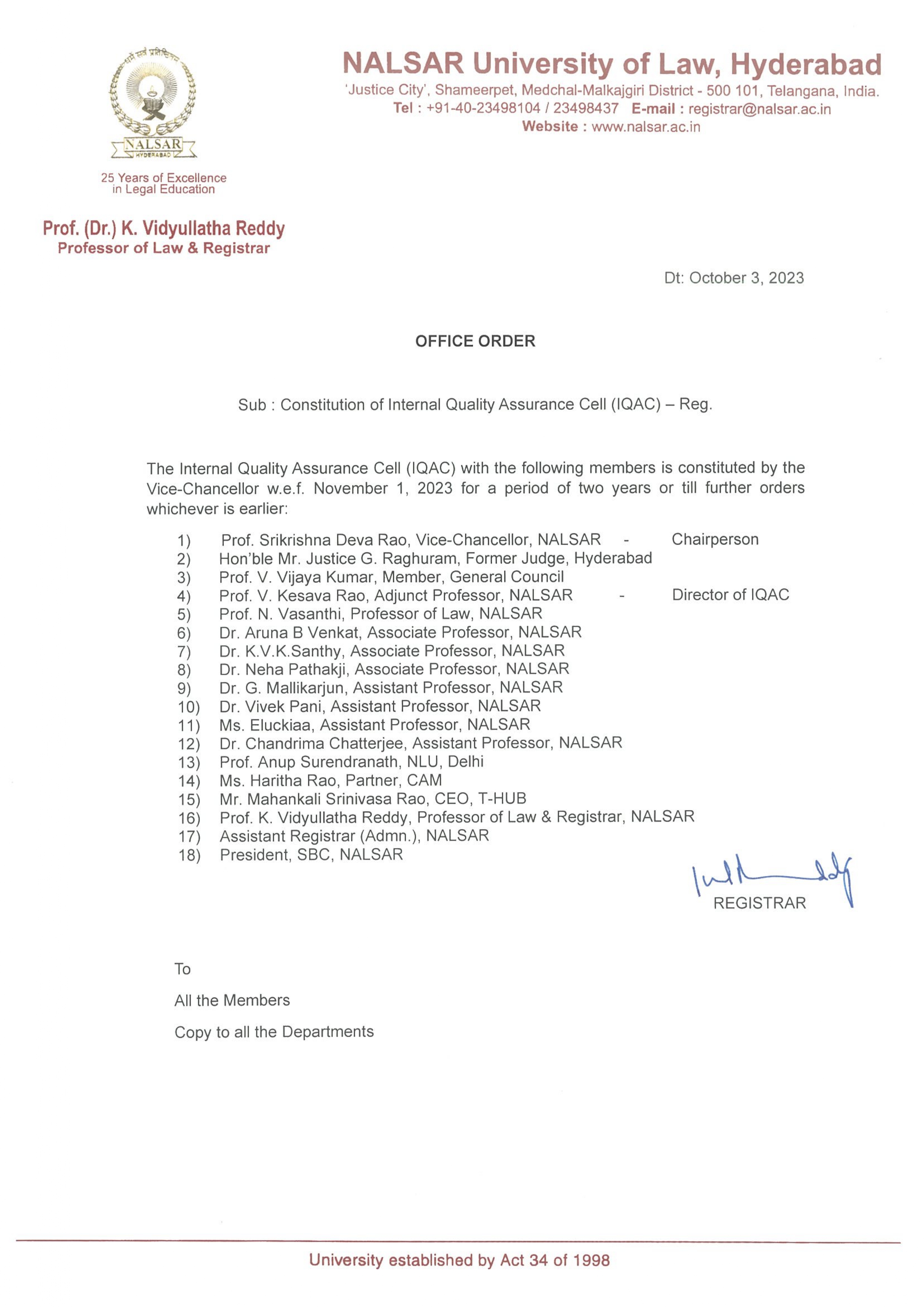 NALSAR IQAC | NALSAR UNIVERSITY OF LAW